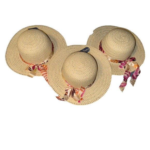 Juncture | Accessories | Triple Threat 3 Straw Hats To Block Sun Bad ...
